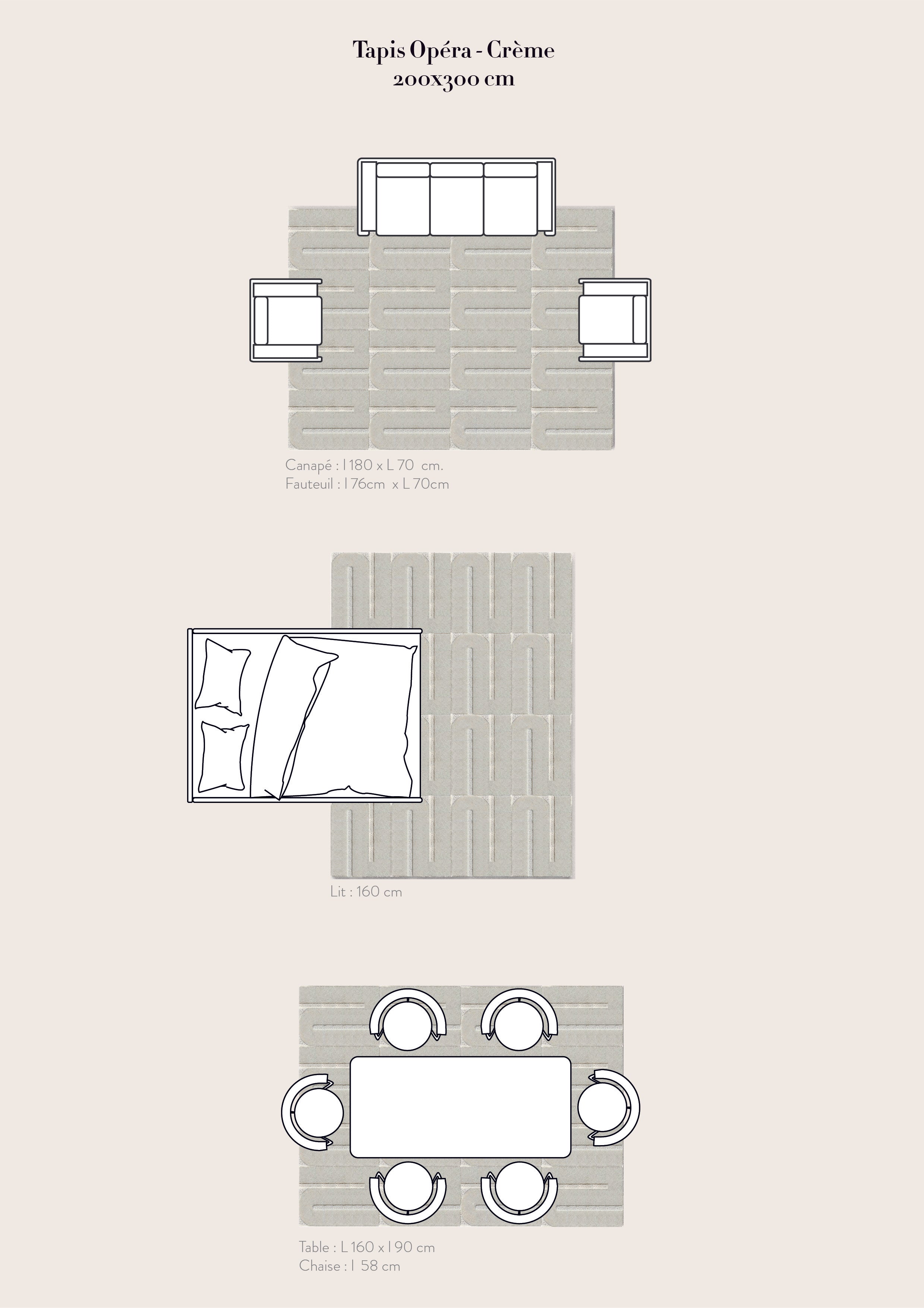 Tapis made in France - blanc crème - 100% laine – COSIN Paris